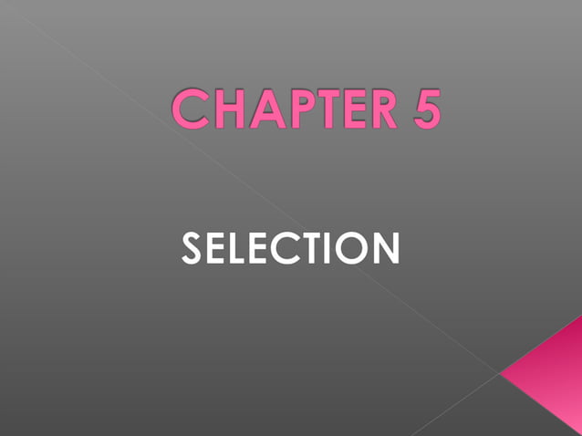 BFT223: Chapter 5 selection | PPT