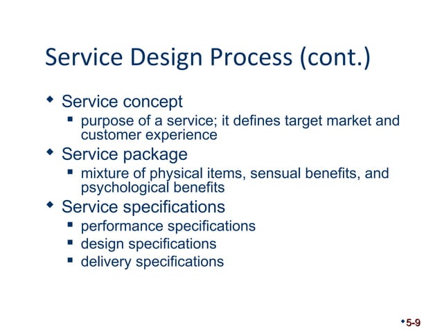Chapter 5 service design | PPT | Business | Business and Finance