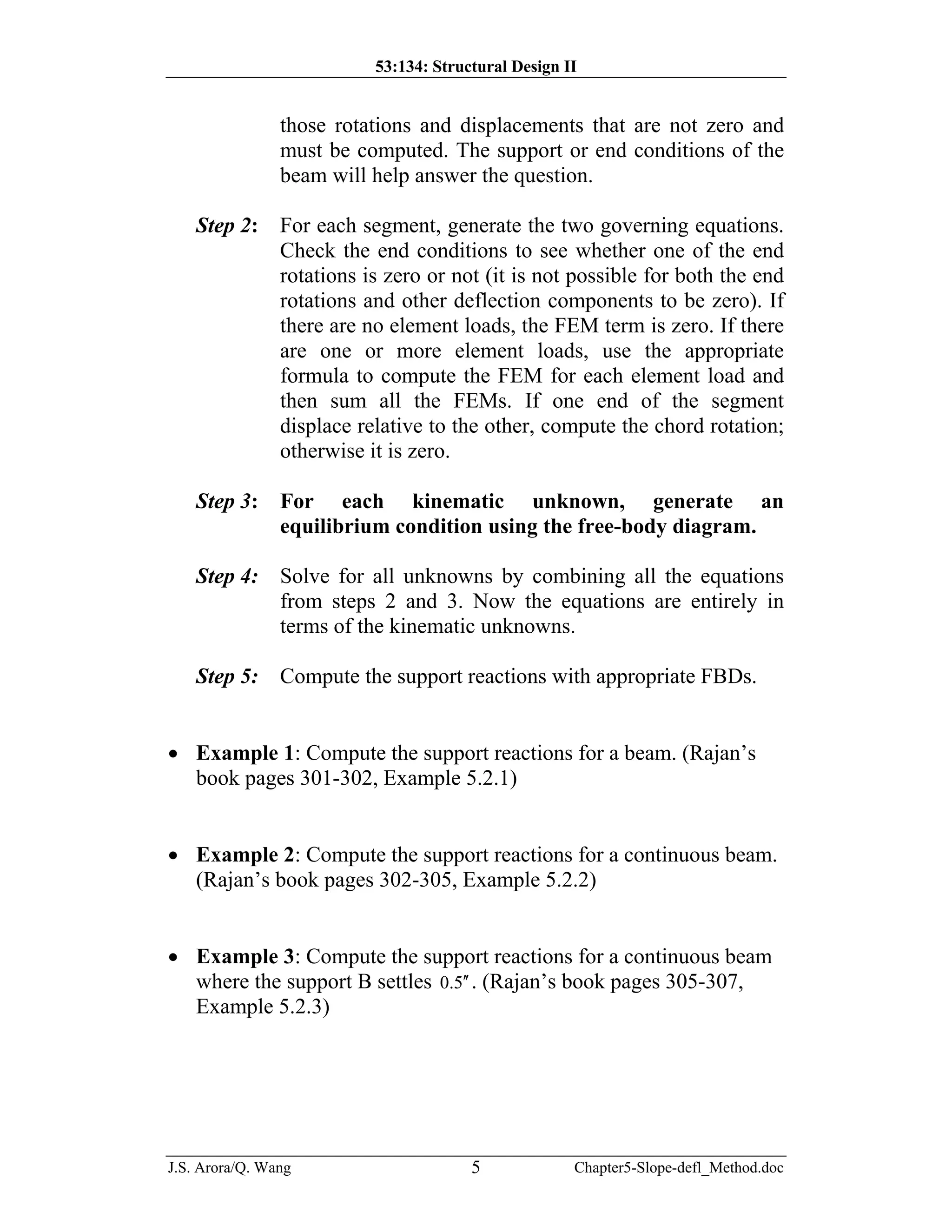 Chapter5 slope-defl method | PDF