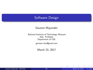 Chapter 5 software design | PDF