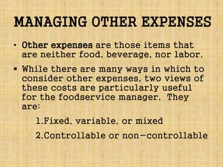 STAFF PLANNING AND LABOR COST CONTROL | PPT