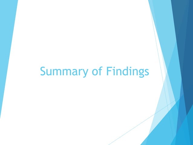 Chapter 5 - Summary of Findings, Conclusions and Recommendations.pptx ...