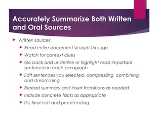 Chapter 5 summary writing | PPT | Educational Assessment | Education