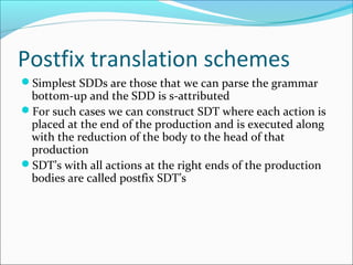 Chapter 5 Syntax Directed Translation | PPT