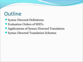 Chapter 5 Syntax Directed Translation | PPT