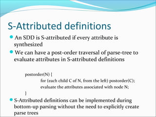 Chapter 5 Syntax Directed Translation | PPT