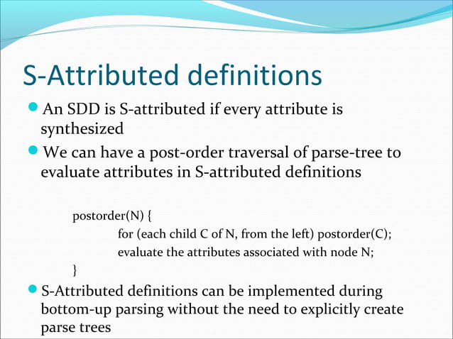 Chapter 5 Syntax Directed Translation Ppt