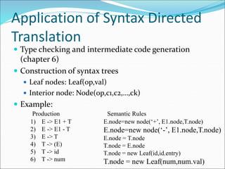 Chapter 5 - Syntax Directed Translation.ppt