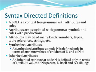 Chapter 5 - Syntax Directed Translation.ppt