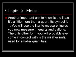 Chapter 5: Metric Measurements | PPT