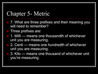 Chapter 5: Metric Measurements | PPT