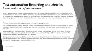 Chapter 5 - Test Automation Reporting and Metrics | PPTX