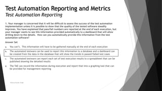 Chapter 5 - Test Automation Reporting and Metrics | PPT