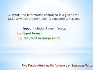 Test methods in Language Testing | PPTX
