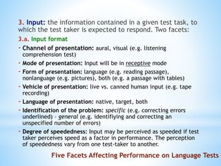 Test methods in Language Testing | PPTX