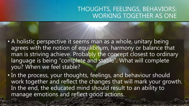 Chapter 5: WHOLENESS AND BALANCE IN LIFE | PPTX