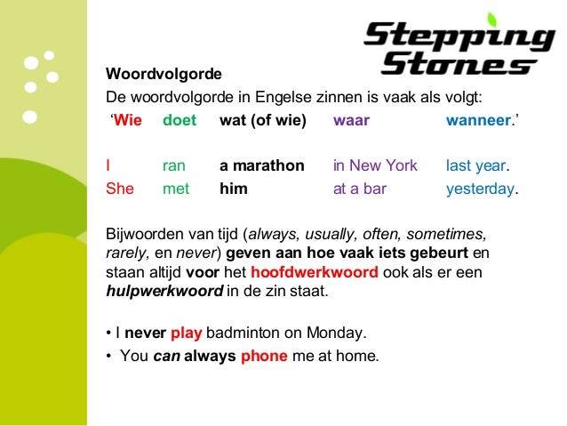 Chapter 5 - Woordvolgorde