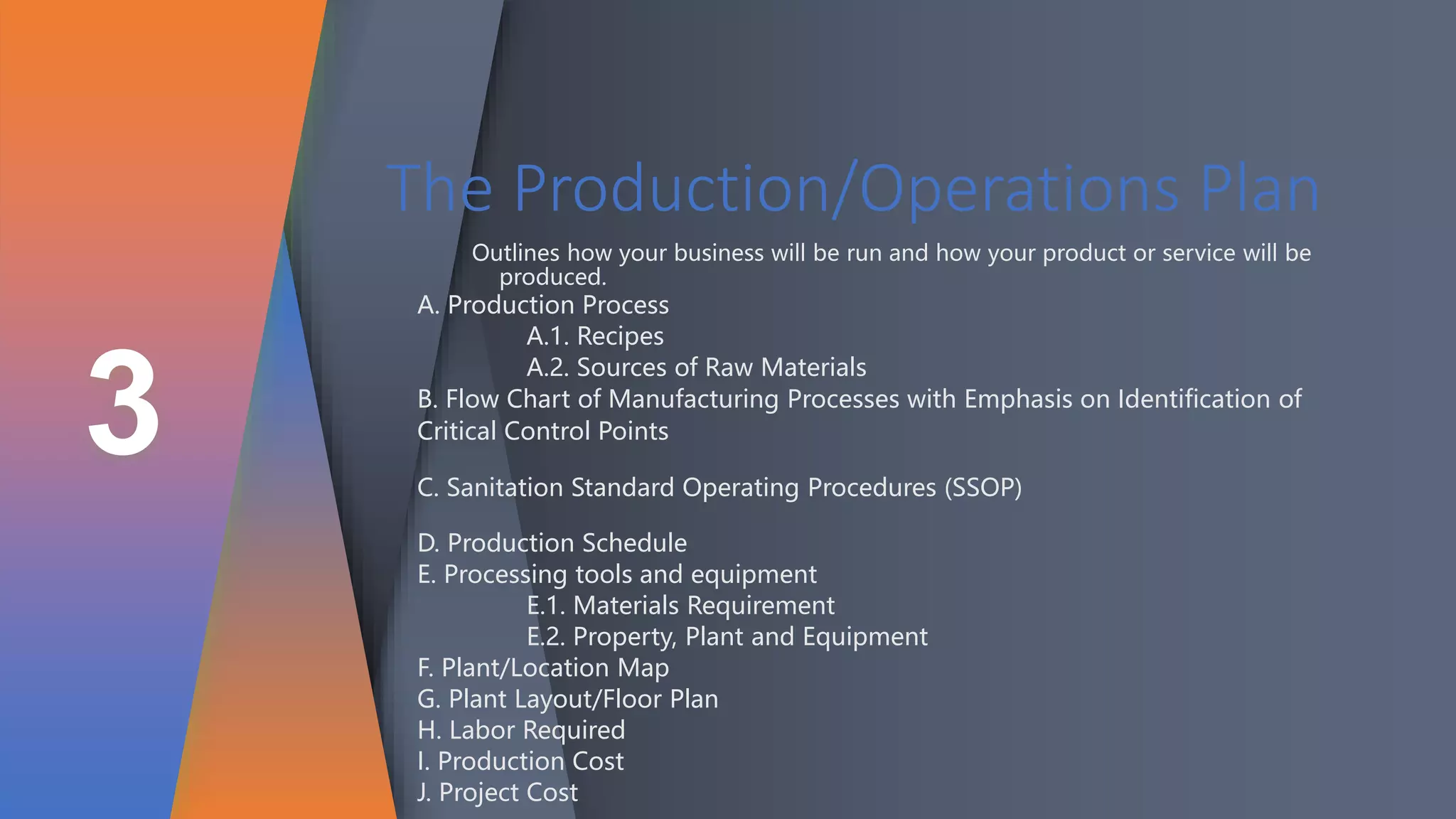 Chapter 5 - Writing Business Plan - Production Plan | PPTX