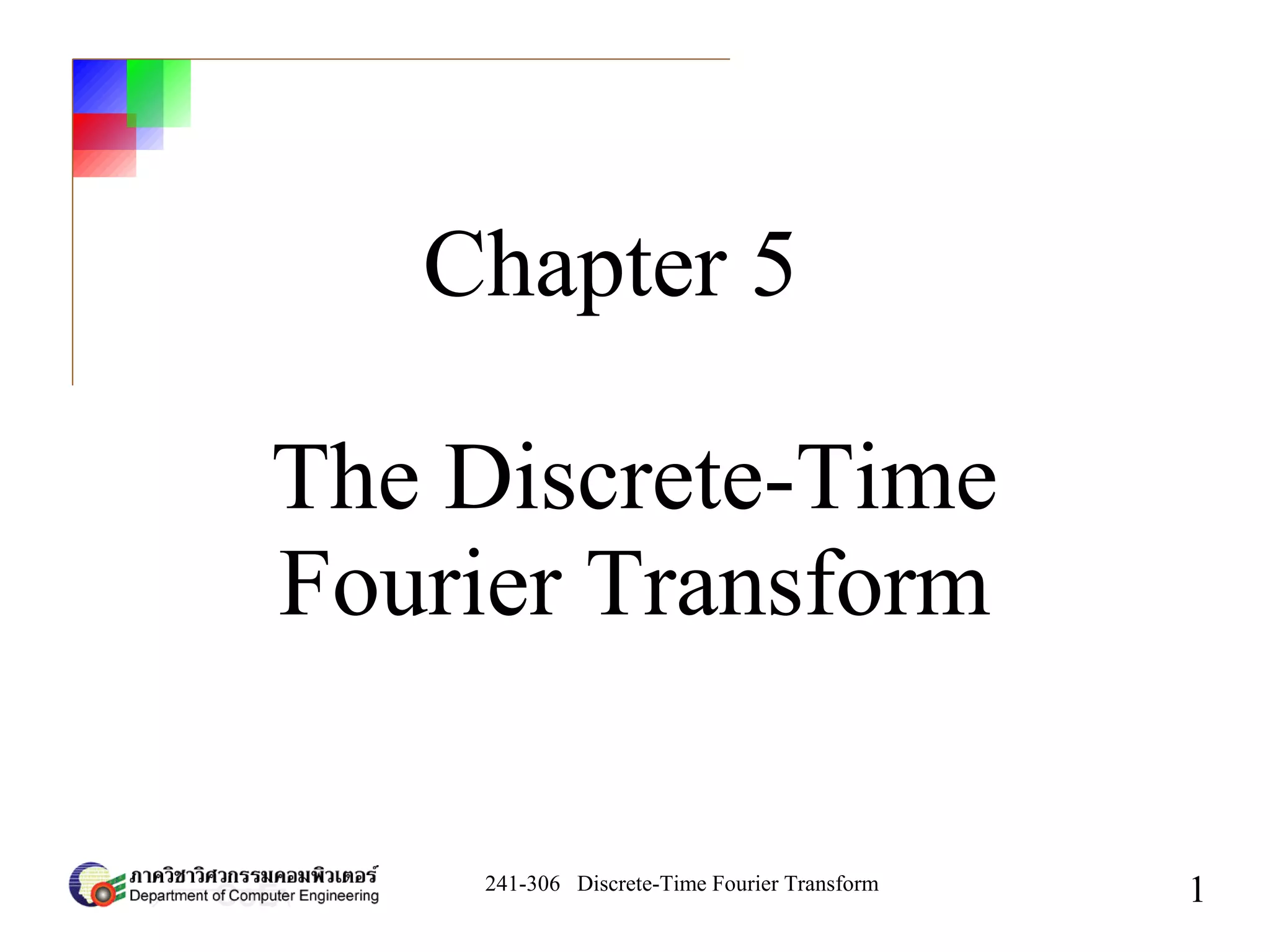 Chapter5 The Discrete Time Fourier Transform Pdf Web Development