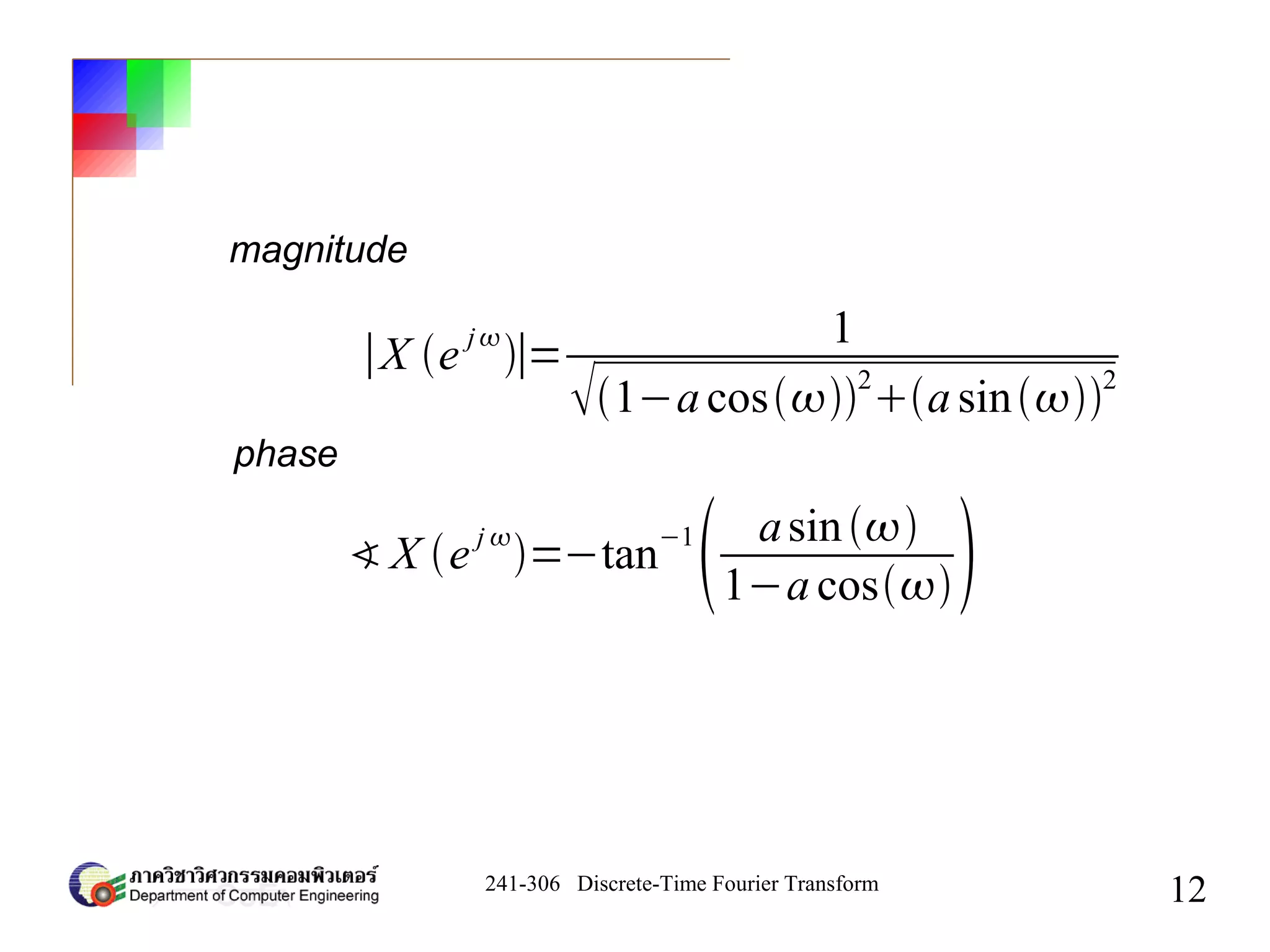Chapter5 The Discrete Time Fourier Transform Pdf Web Development