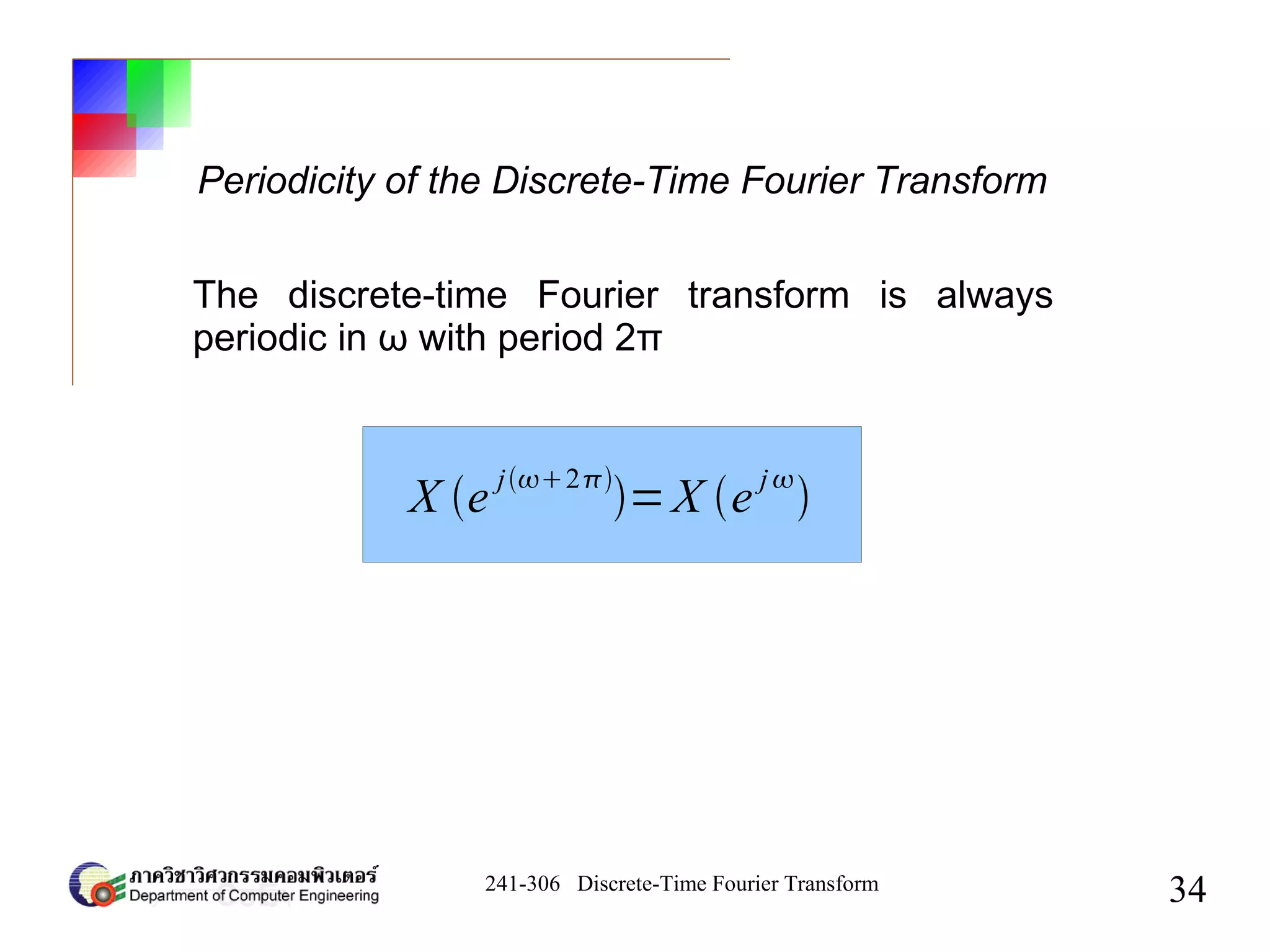 Chapter5 The Discrete Time Fourier Transform Pdf Web Development