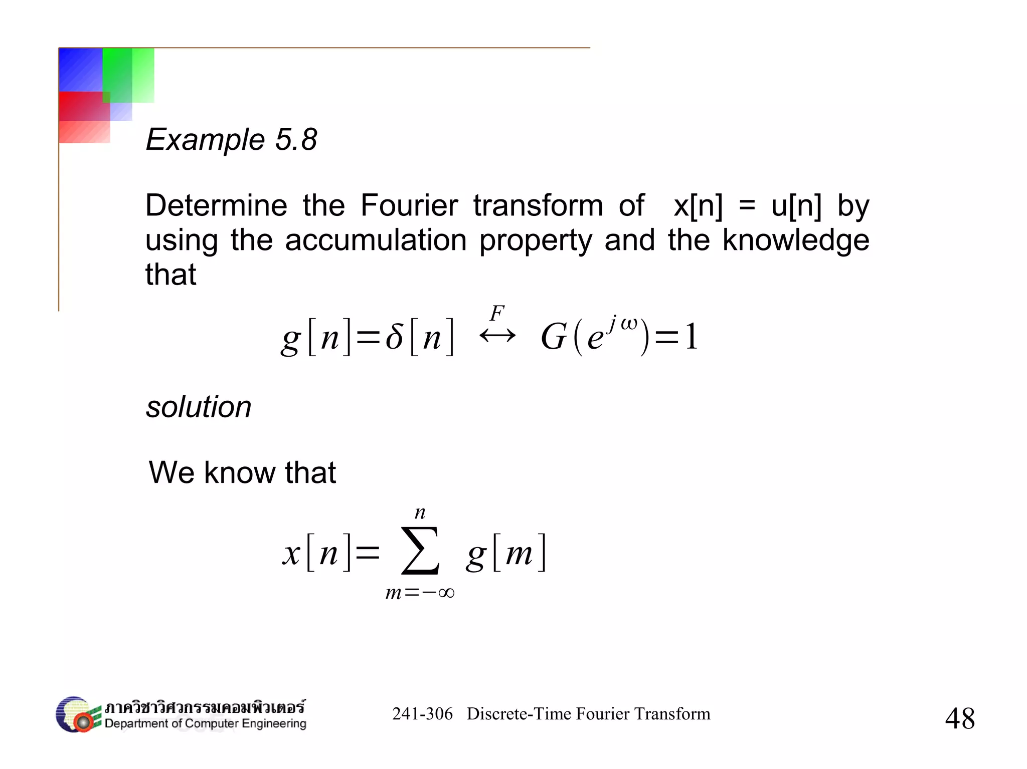 Chapter5 The Discrete Time Fourier Transform Pdf Web Development