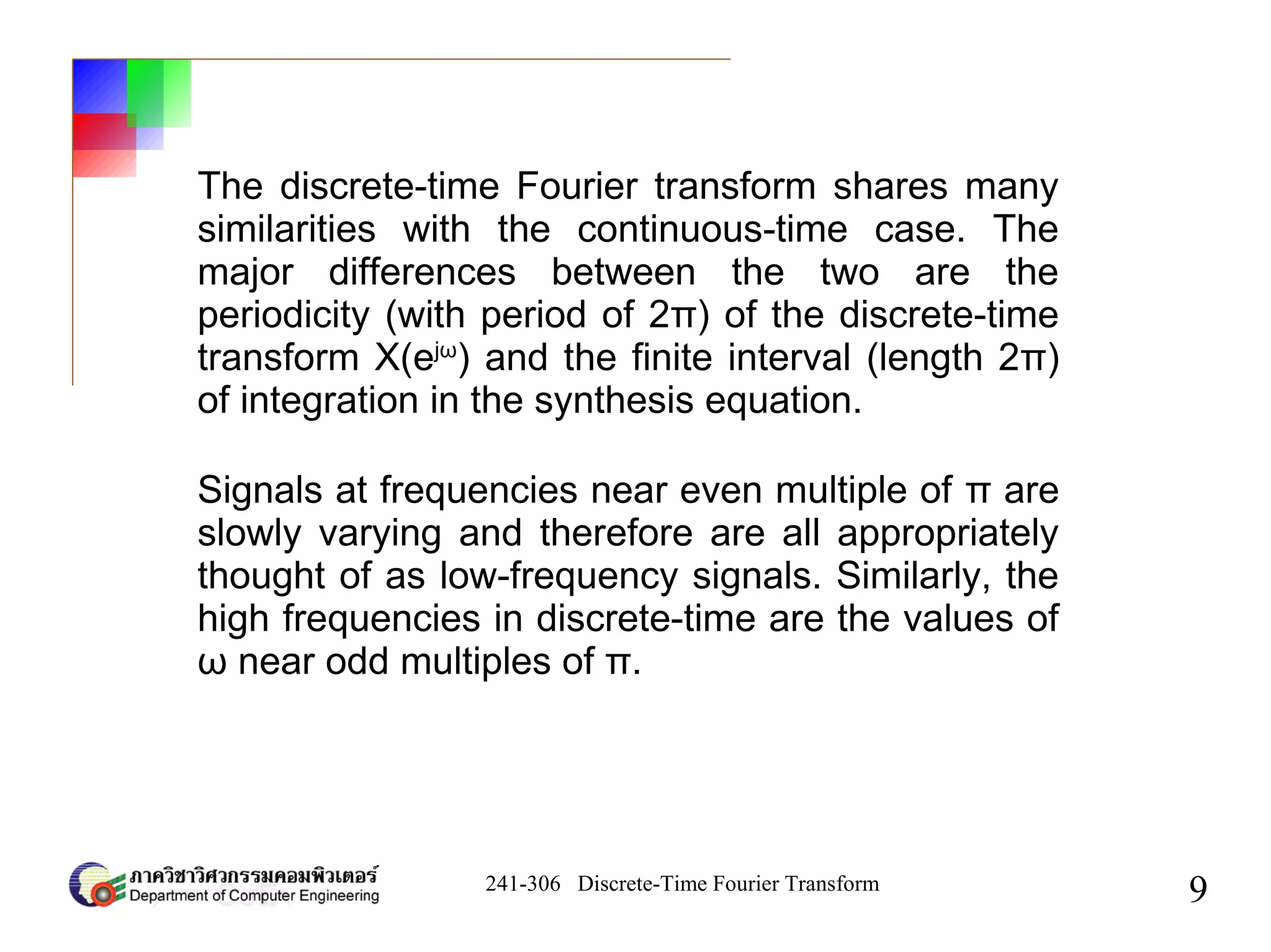 Chapter5 The Discrete Time Fourier Transform Pdf Web Development