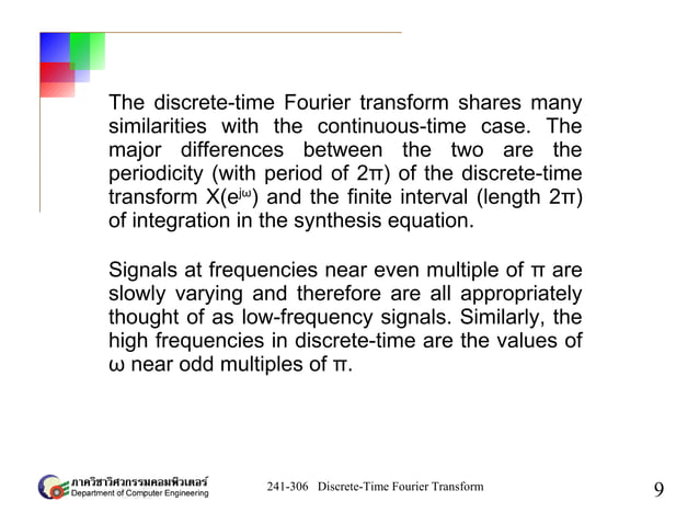 Chapter5 The Discrete Time Fourier Transform Pdf Web Development