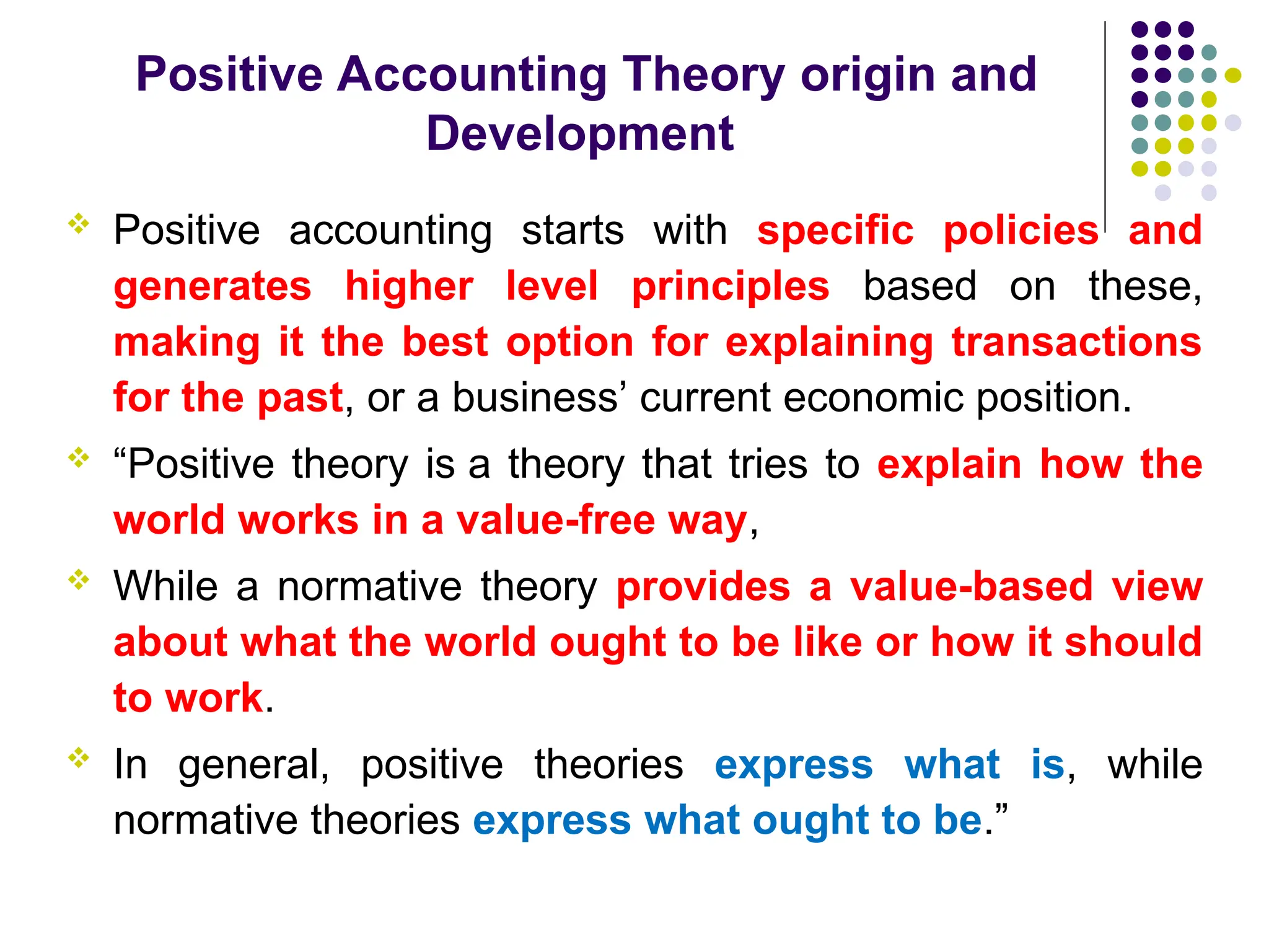 Chapter five - Positive Accounting Theory | PPT