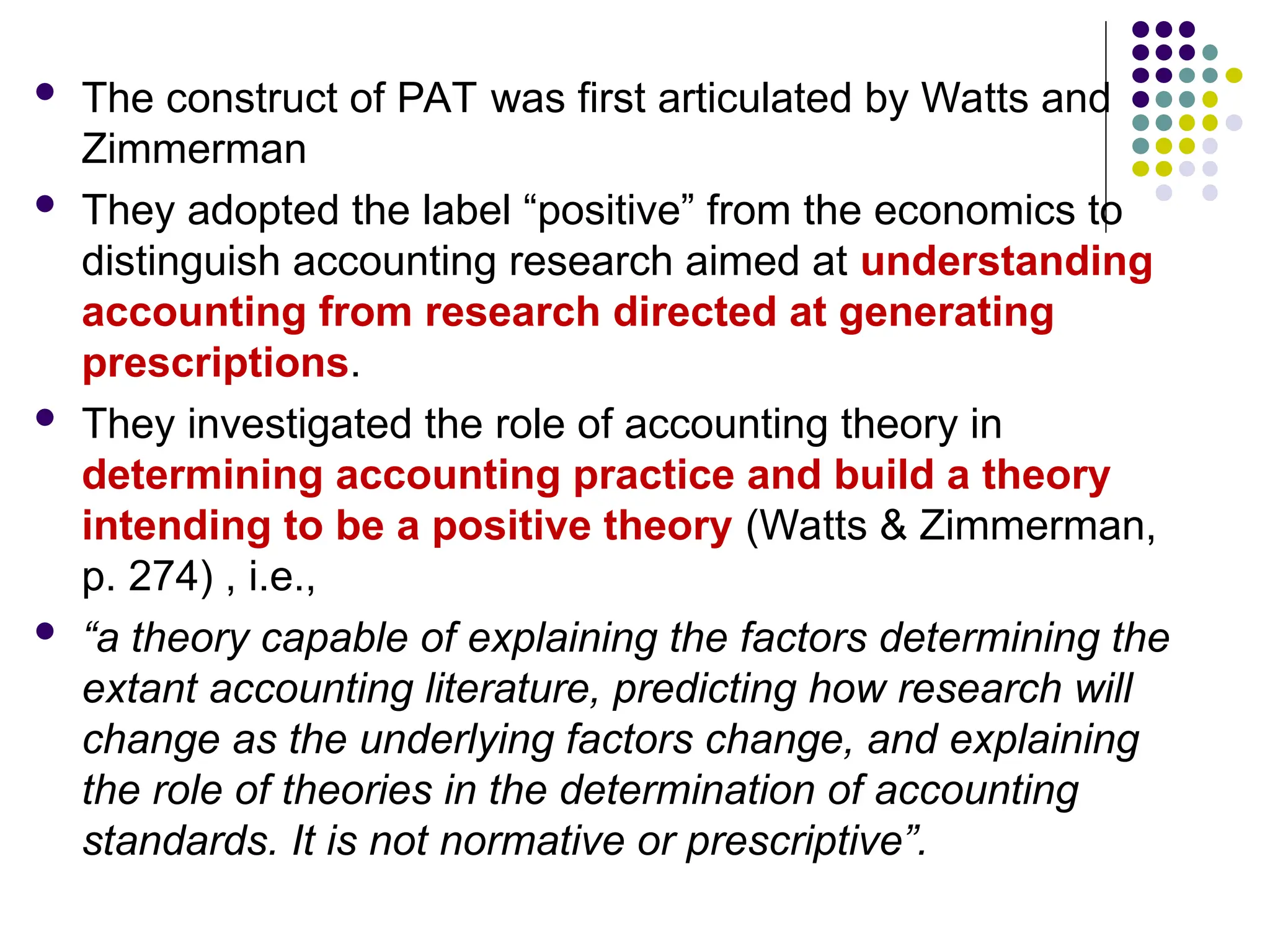 Chapter five - Positive Accounting Theory | PPT