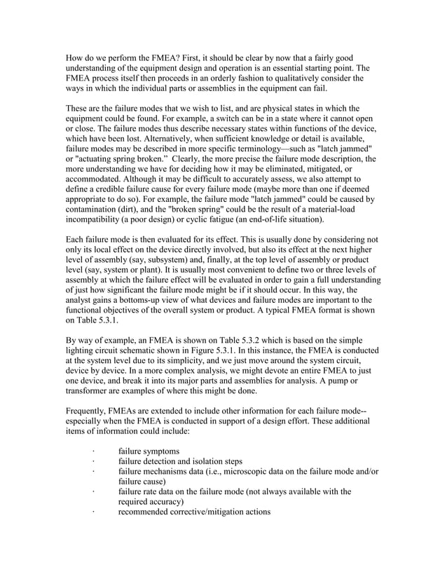 Failure Modes And Effect Analysis (Fmea) | PDF | Mechanical and ...