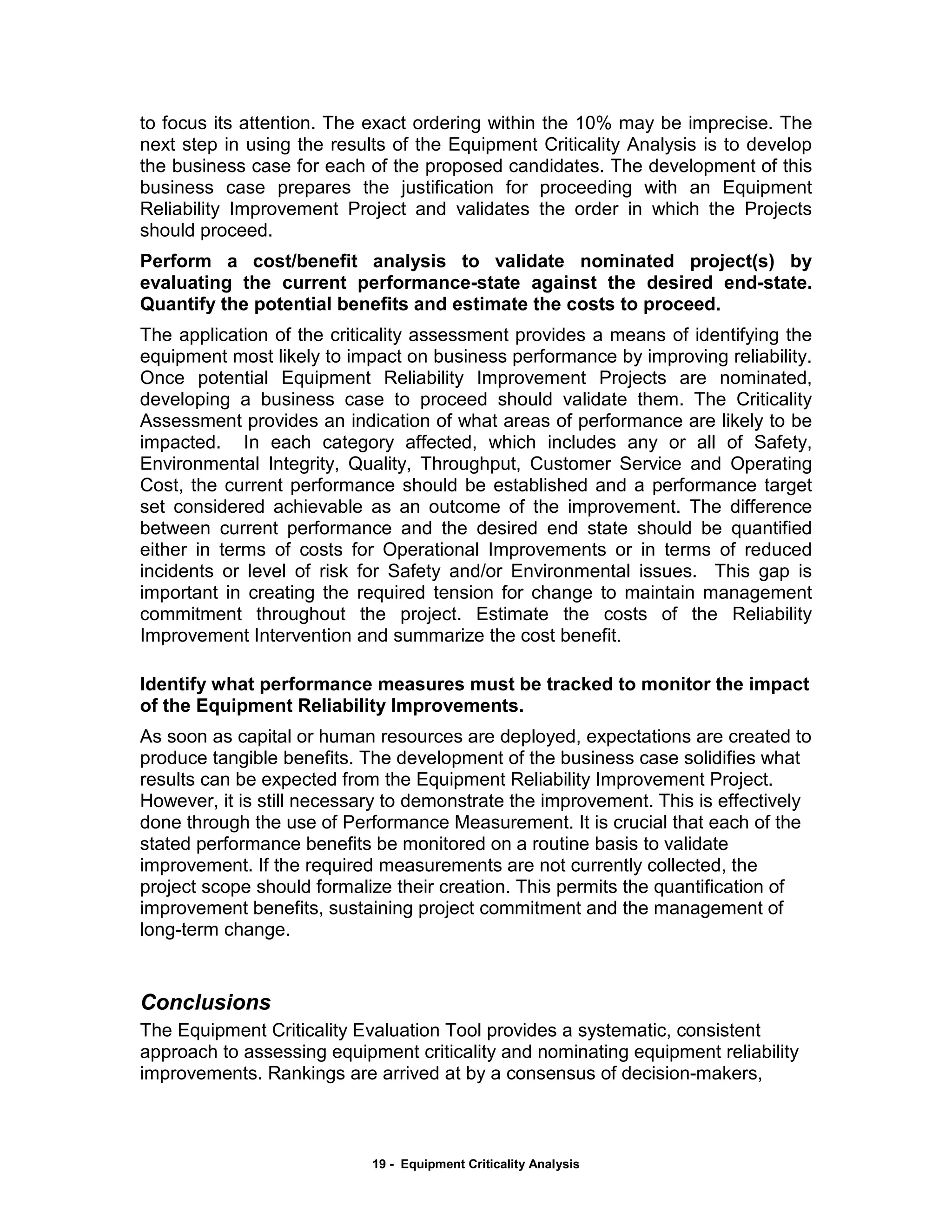 Equipment Criticality Analysis | PDF
