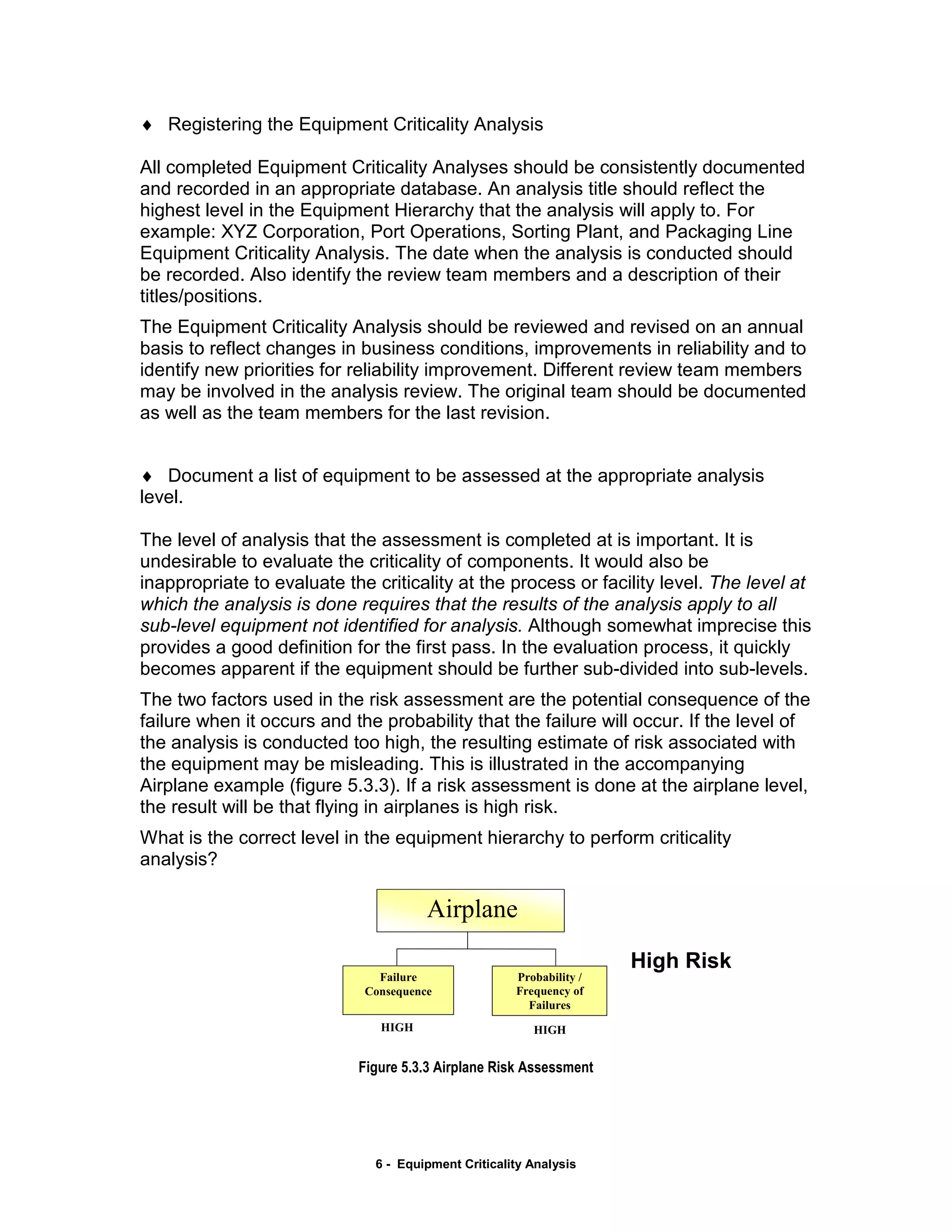 Equipment Criticality Analysis | PDF