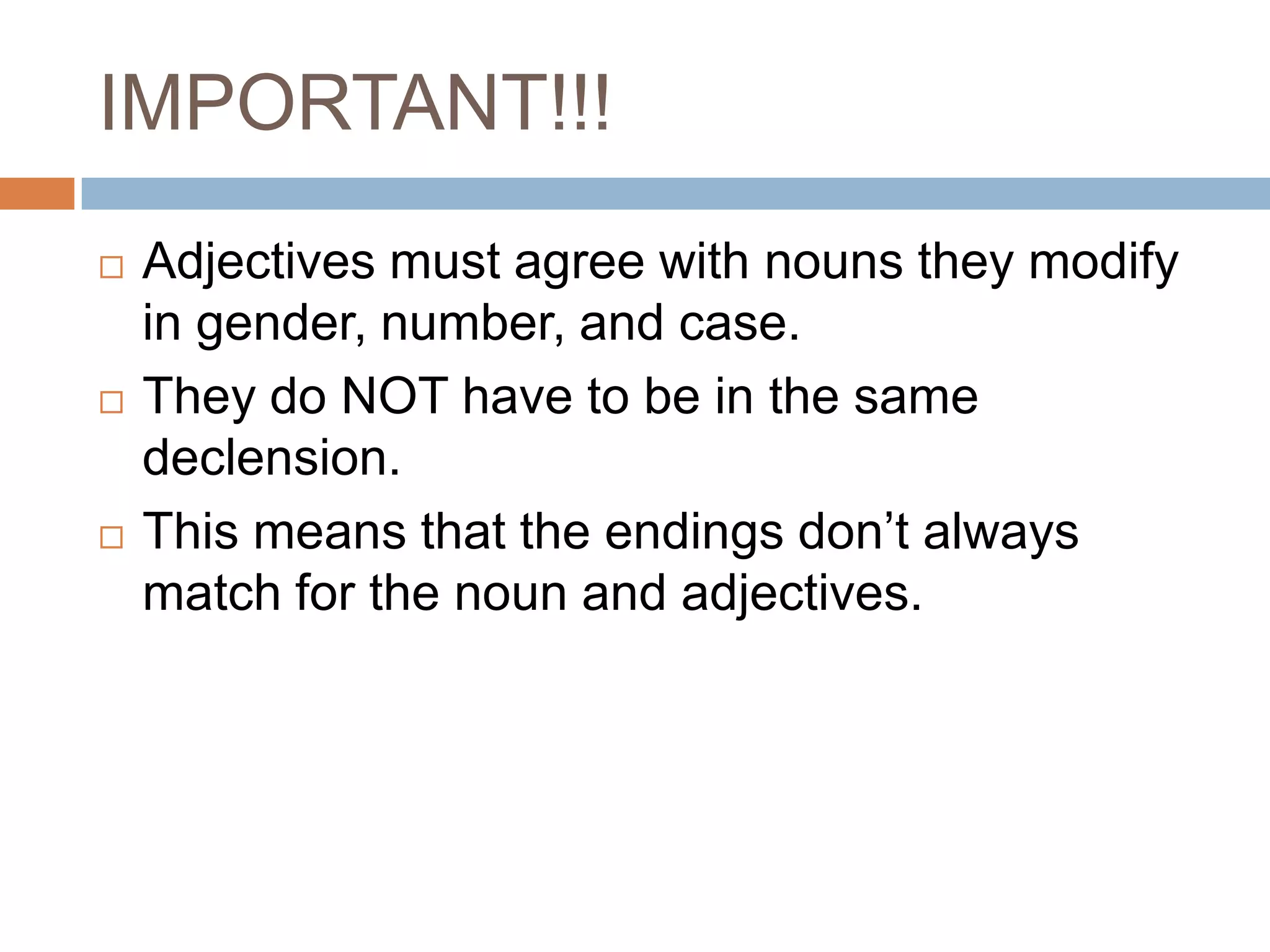 Chapter 5 Adjectives | PPTX