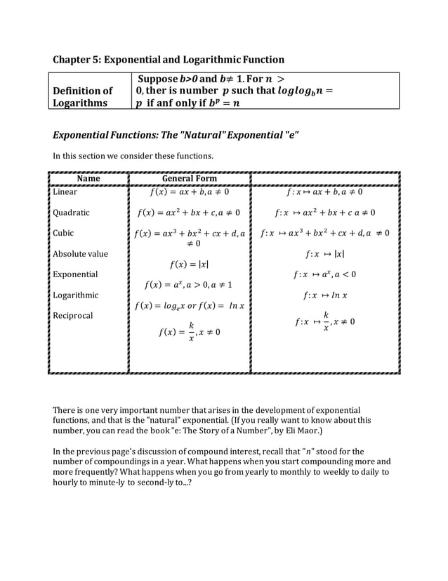 Chapter 5 algebra | PDF
