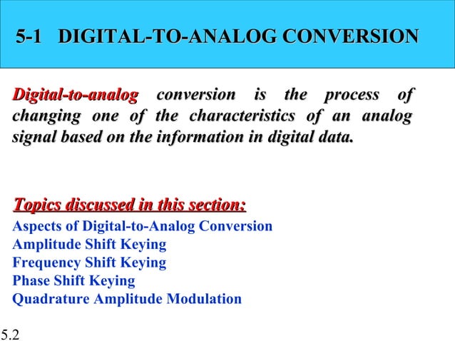 Chapter 5 Analog Transmission Computer Network Ppt