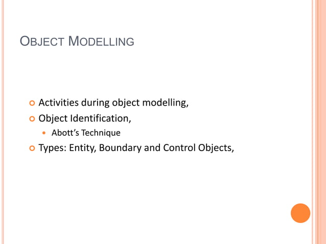 Object Modelling in Software Engineering | PPT