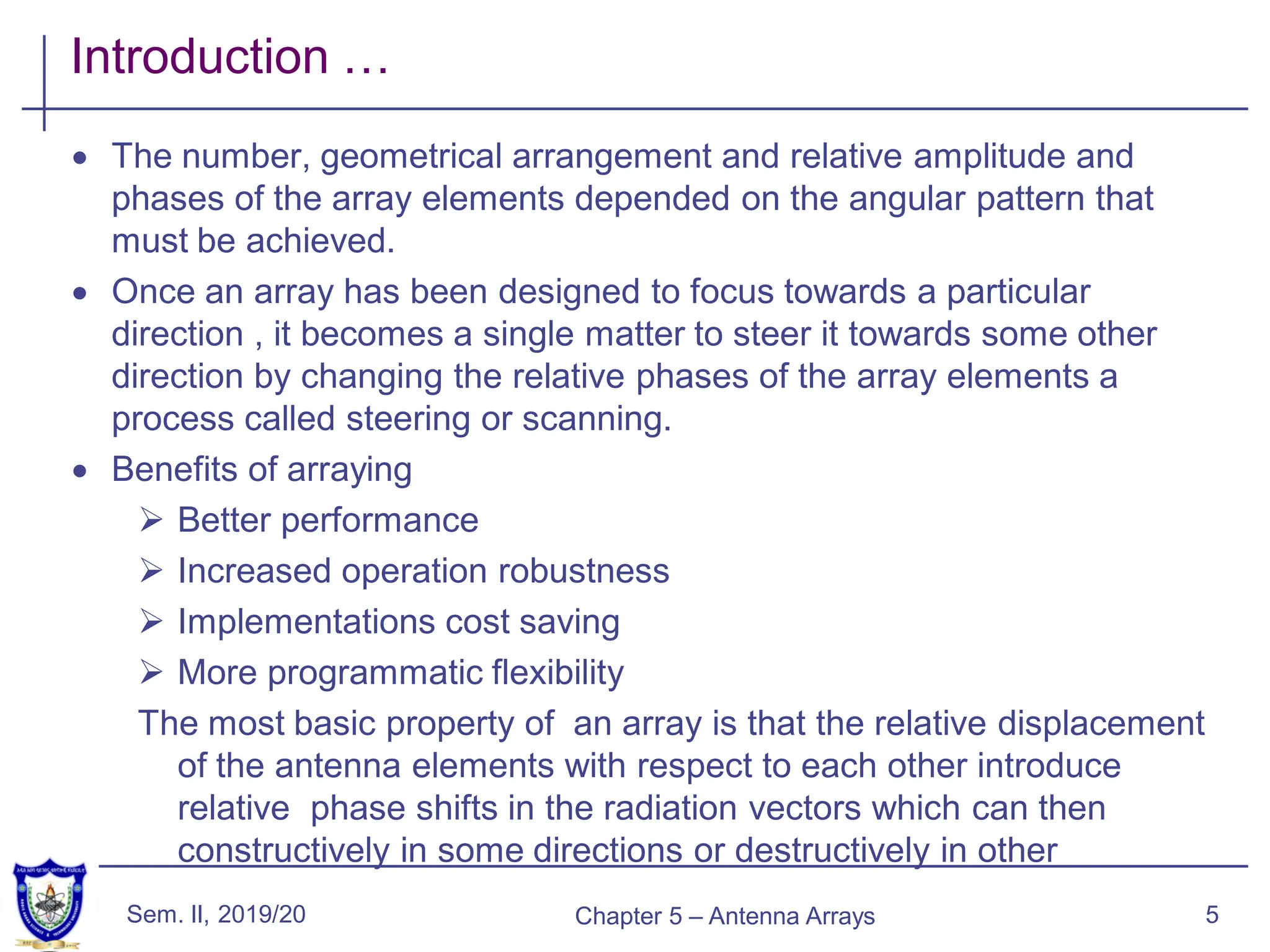 chapter 5 Antenna Arrays.pdf An antenna array is a group of two or more ...