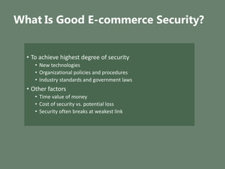 E-Commerce Chap 5: E-COMMERCE SECURITY AND PAYMENT SYSTEMS (D3 B 2018 ...