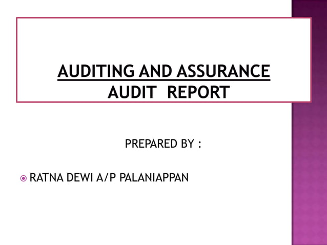 Audit Report | PPT