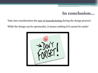 Chapter 5 basic design for manufacturing | PPTX