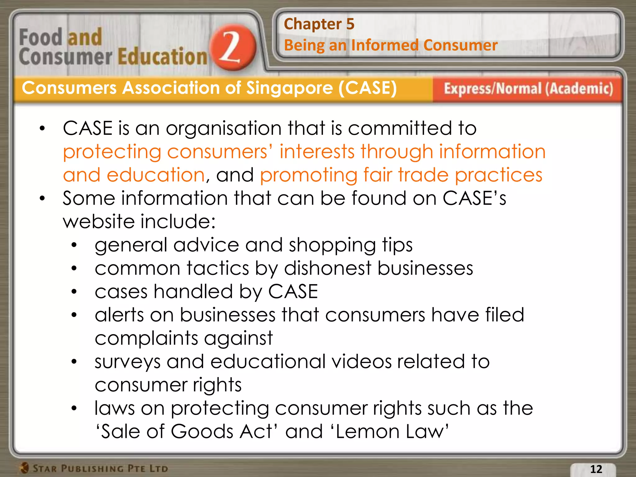 Chapter 5 Being an Informed Consumer | PPTX