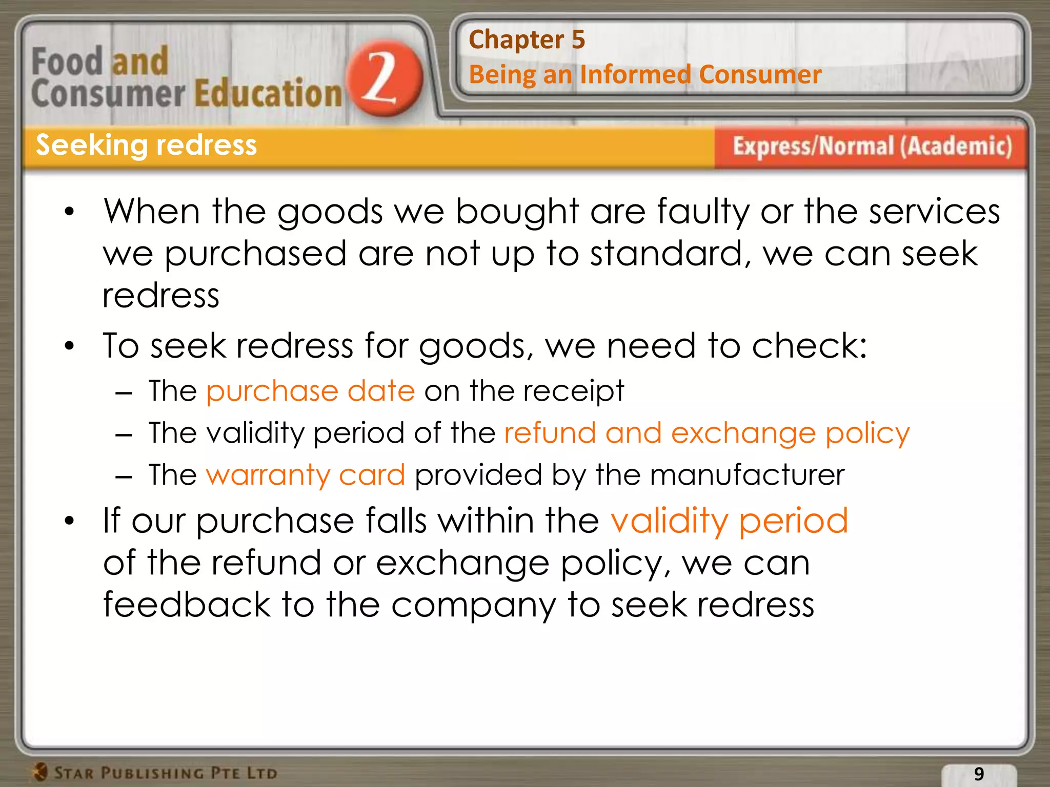 Chapter 5 Being an Informed Consumer | PPTX