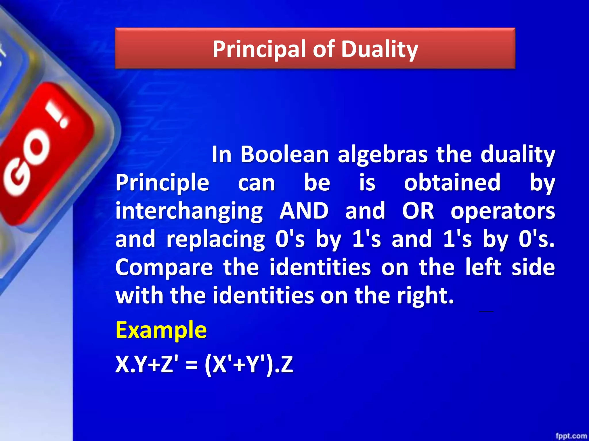 Chapter 5 boolean algebra | PPTX