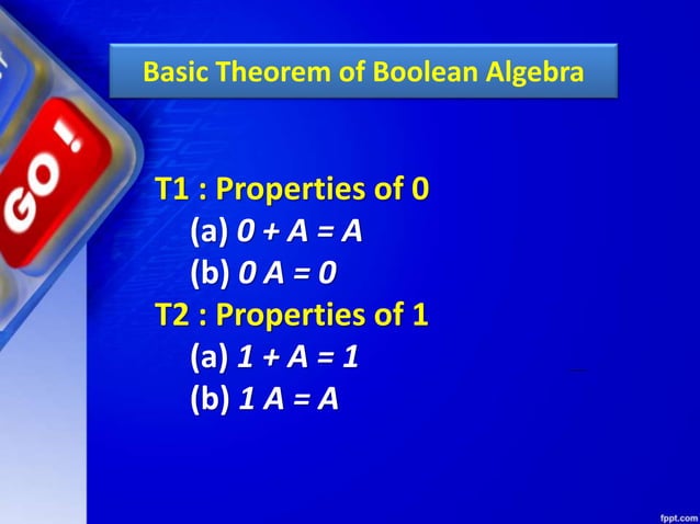 Chapter 5 boolean algebra | PPTX