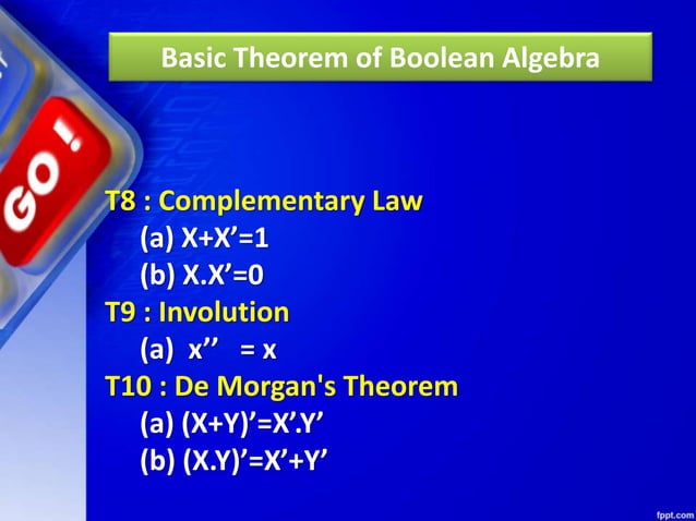 Chapter 5 boolean algebra | PPTX