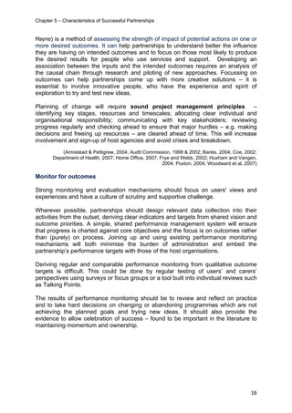 Chapter 5 characteristics of successful partnership | PDF