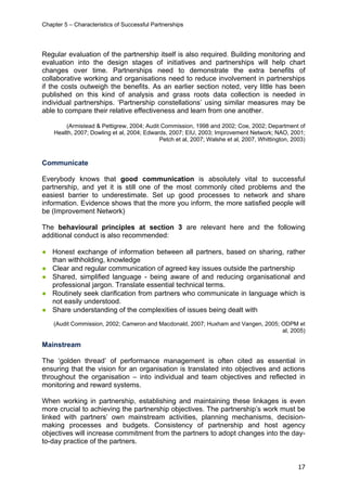 Chapter 5 characteristics of successful partnership | PDF