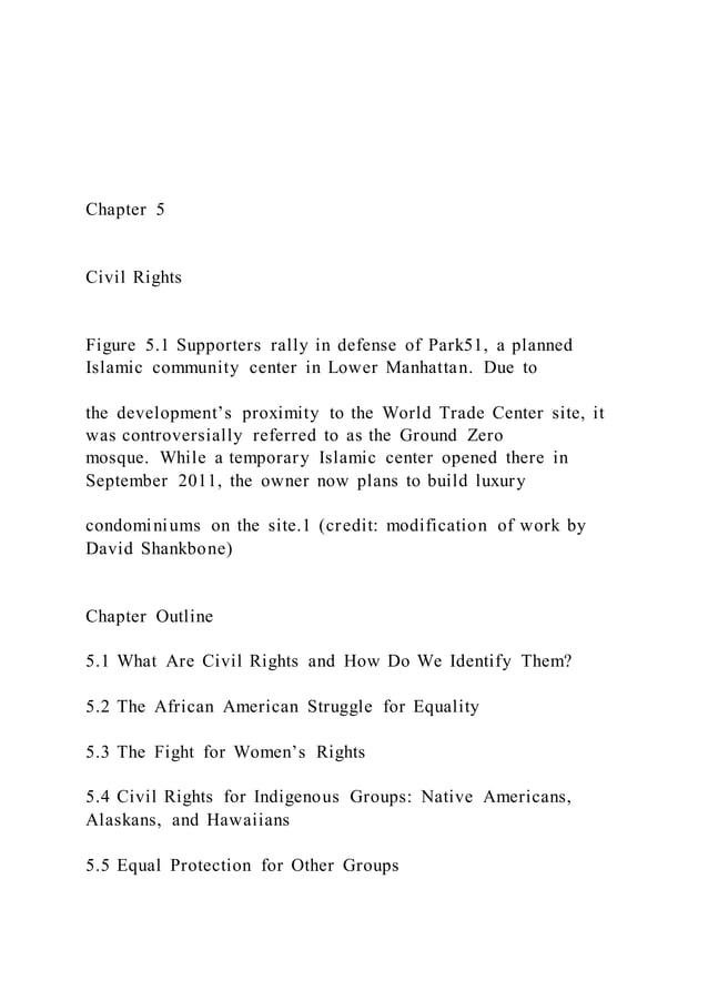 Chapter 5 Civil Rights Figure 5.1 Supporters r | PDF