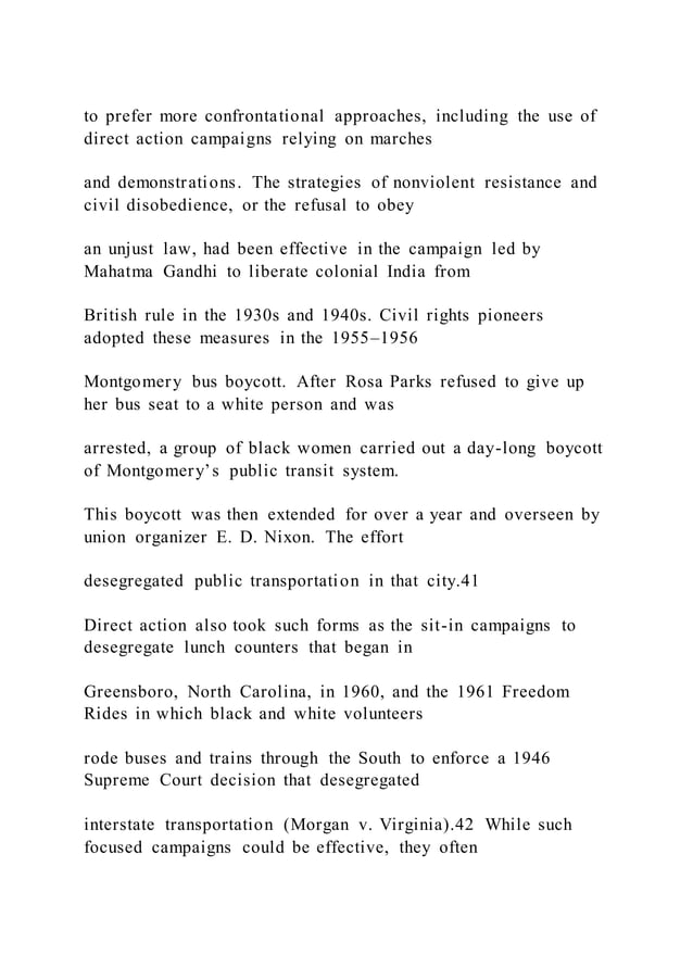 Chapter 5 Civil Rights Figure 5.1 Supporters r | PDF